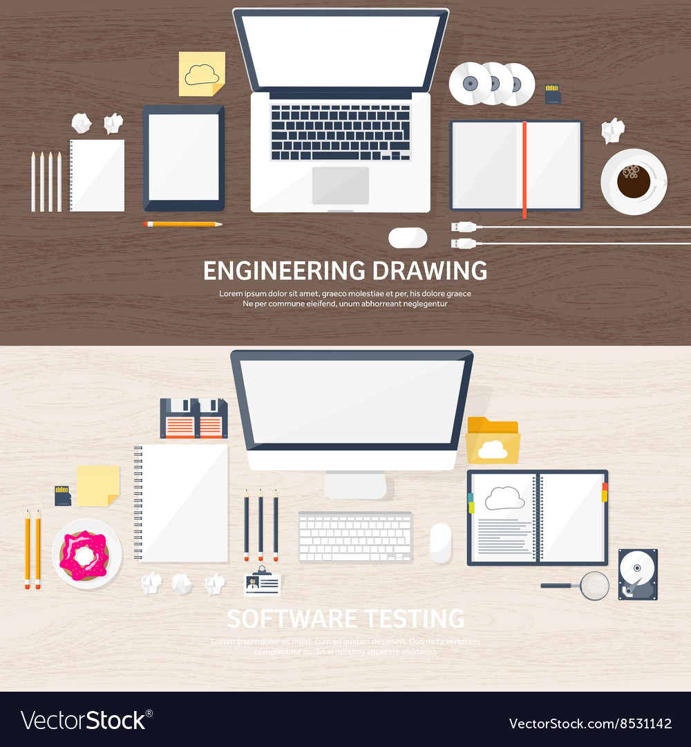 Workplace table Royalty Free Vector Image - VectorStock