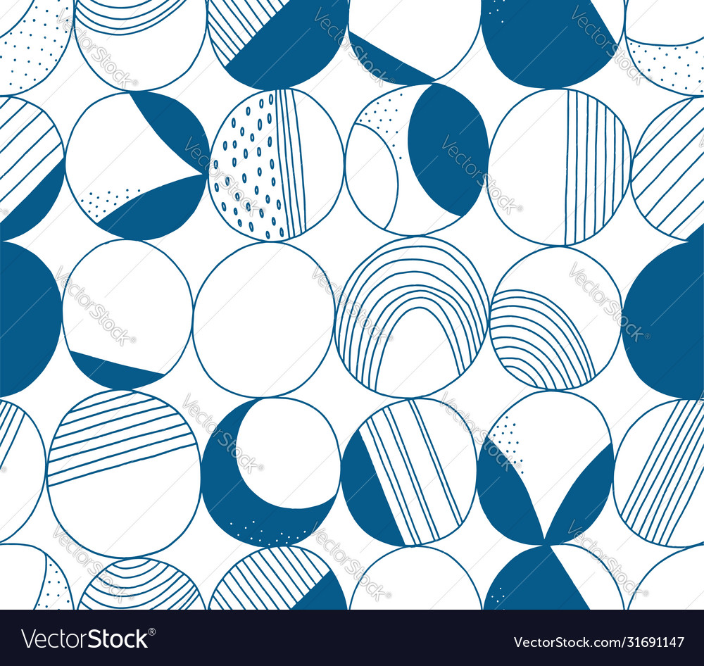 Abstract moon seamless pattern Royalty Free Vector Image