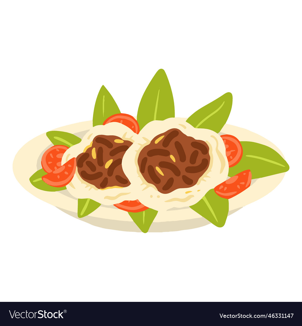 Arabic meal Royalty Free Vector Image - VectorStock