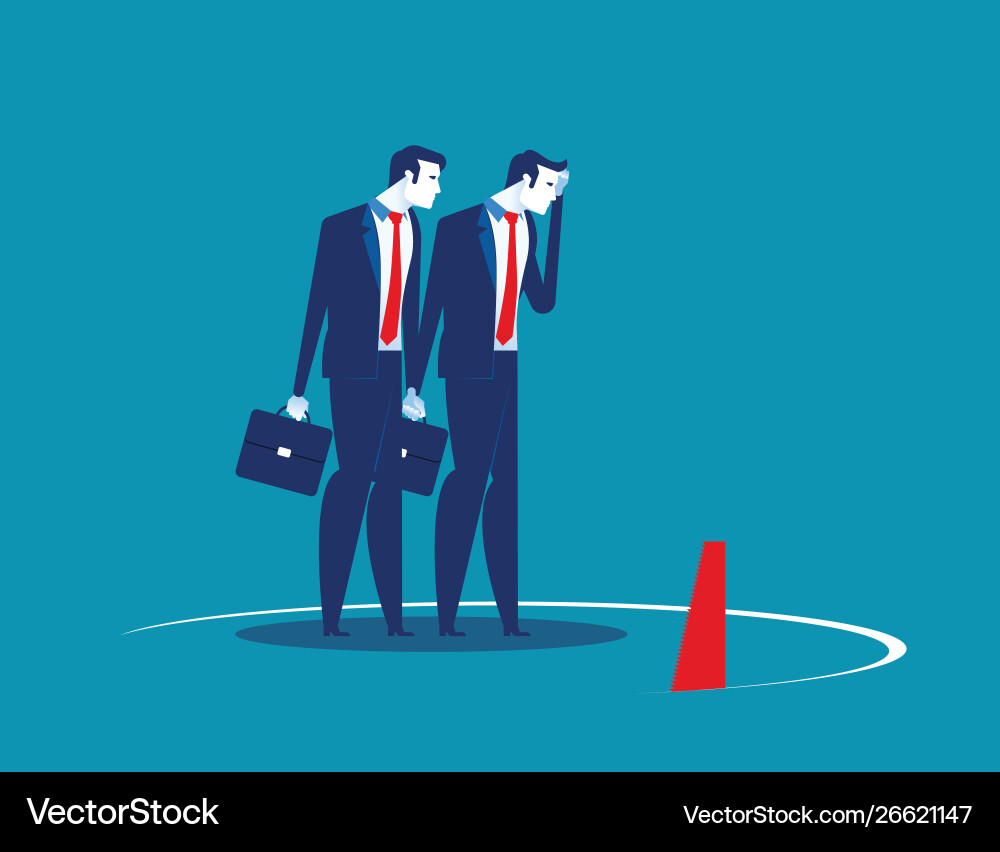 Business team and trap concept Royalty Free Vector Image