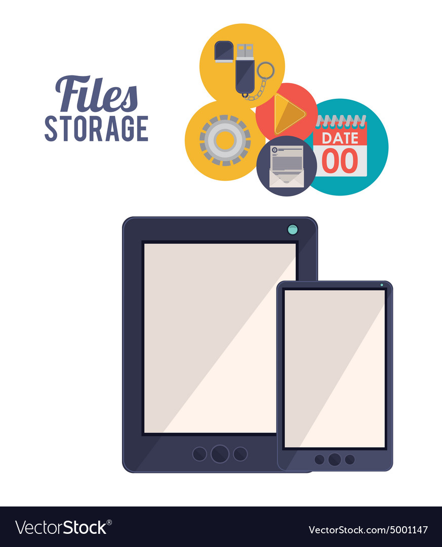 File storage design Royalty Free Vector Image - VectorStock