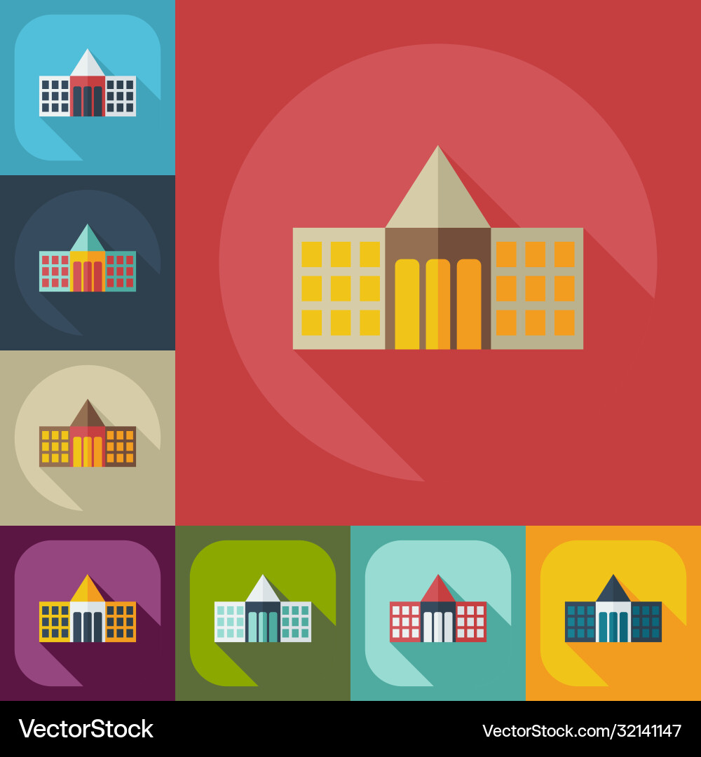 Flat modern design with shadow icons court Vector Image