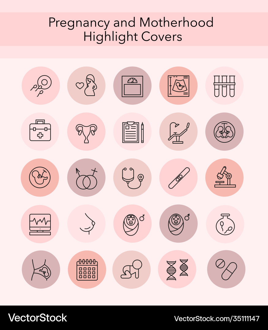Highlight icons set social media Royalty Free Vector Image