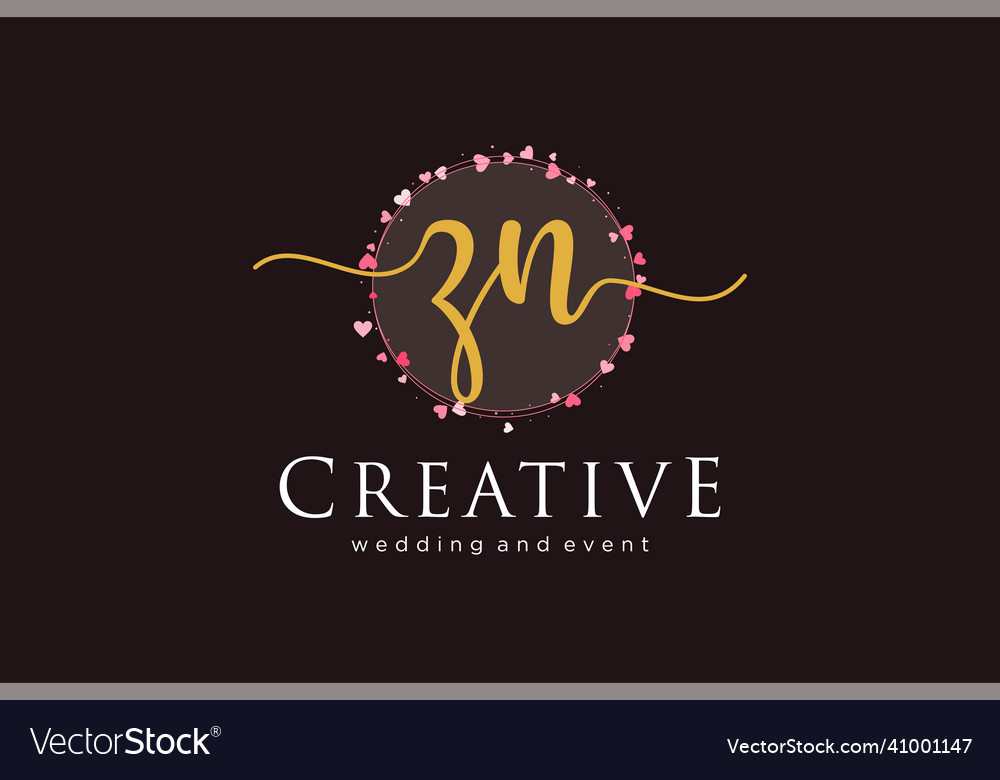 Initial zn feminine logo usable Royalty Free Vector Image