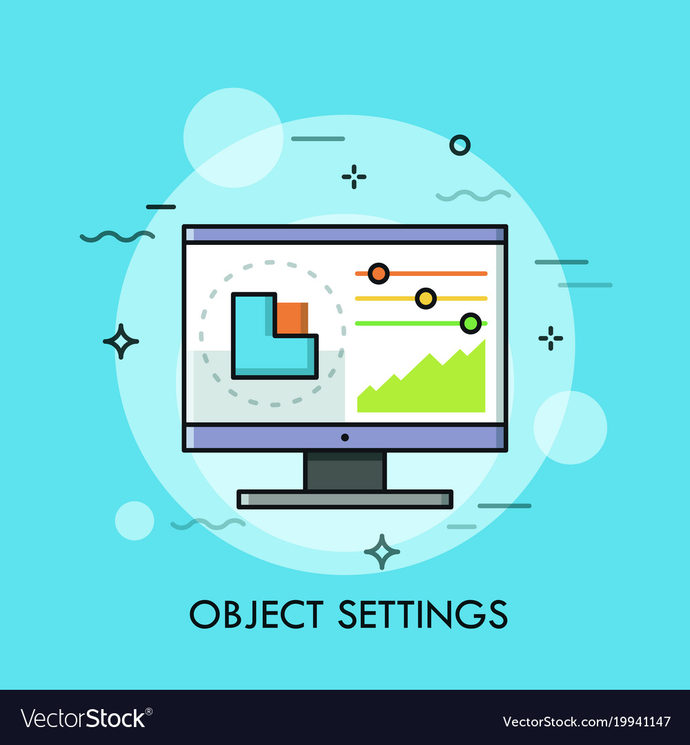 Interface of graphic editor program with graph Vector Image