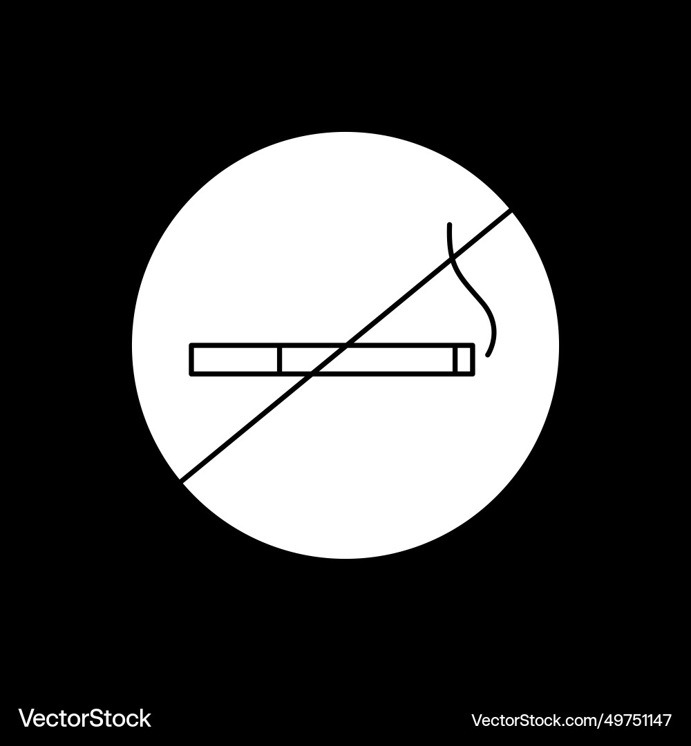 No smoke icon logo image Royalty Free Vector Image