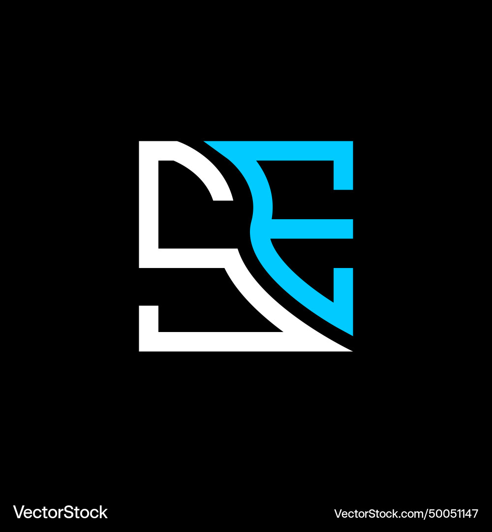 Se letter logo design se simple and modern logo Vector Image