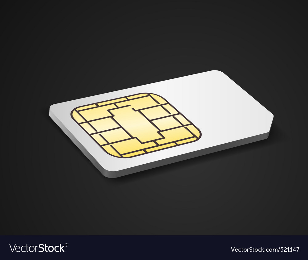 Sim card Royalty Free Vector Image - VectorStock