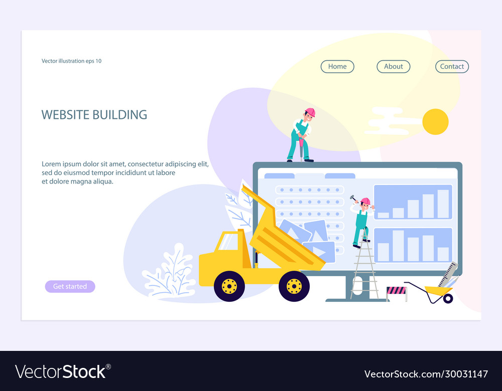 Template website development Royalty Free Vector Image