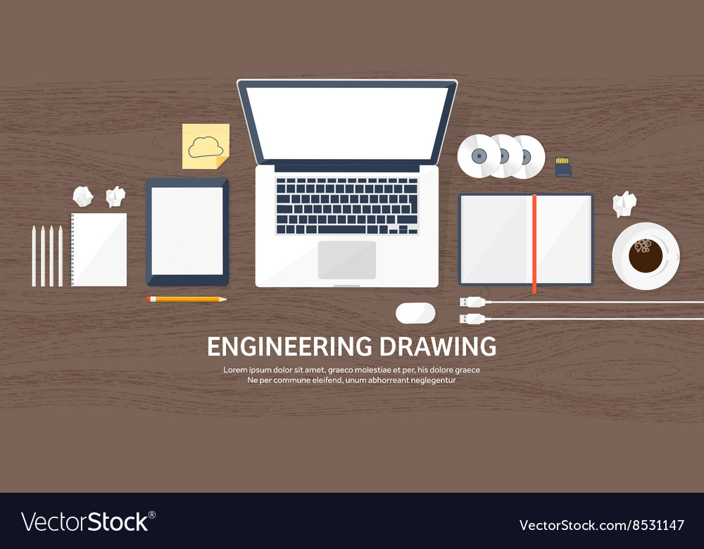 Workplace table Royalty Free Vector Image - VectorStock