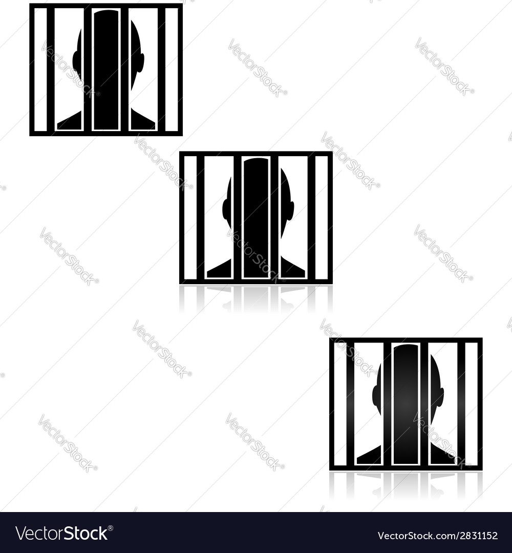 Behind bars Royalty Free Vector Image - VectorStock