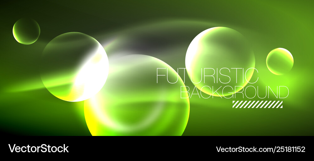 Blurred neon glowing round shapes abstract Vector Image
