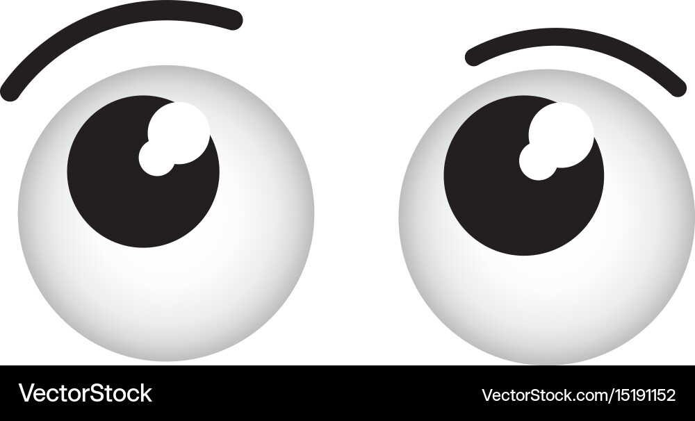 Cartoon eyes icon Royalty Free Vector Image - VectorStock