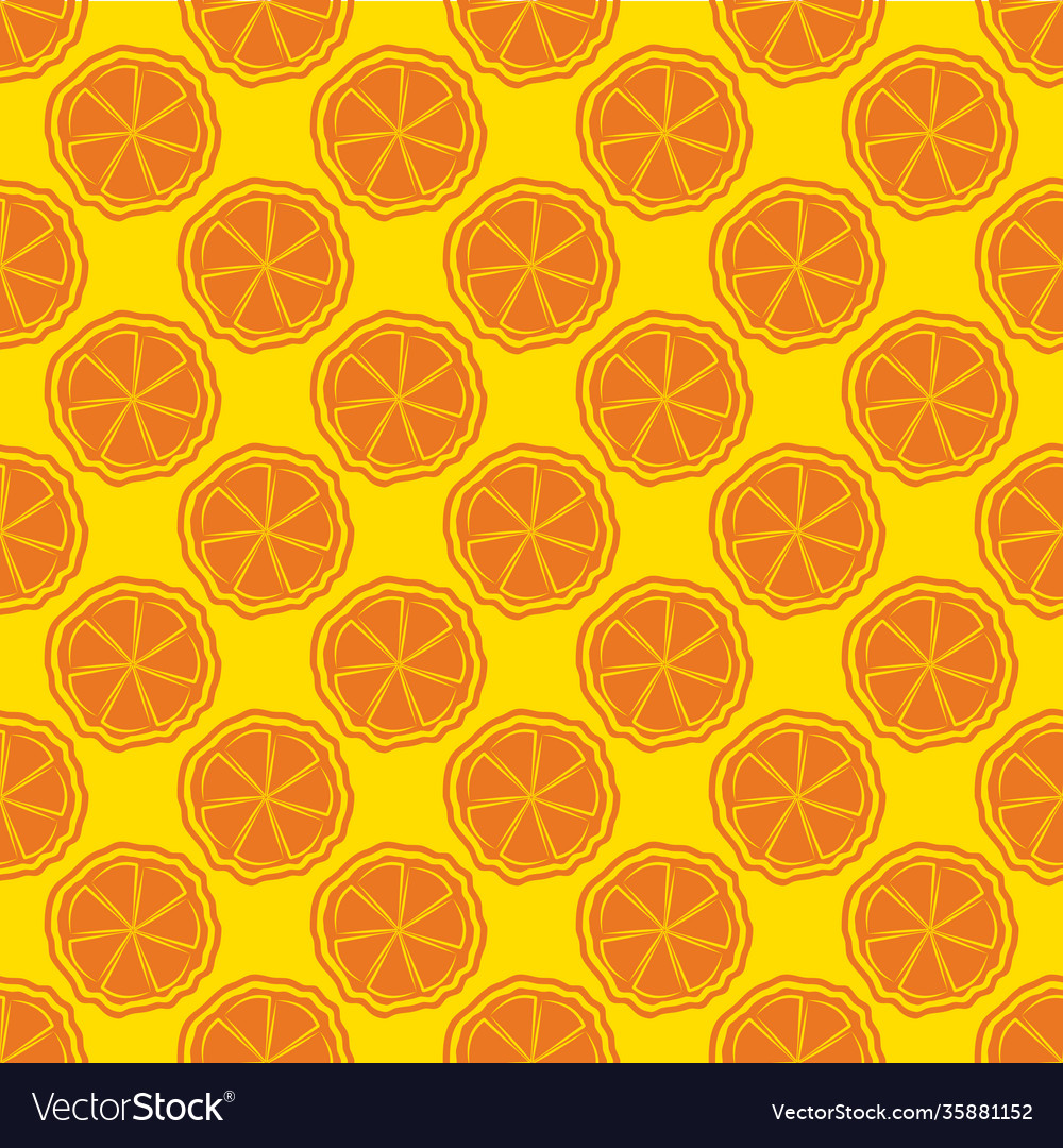 Citrus fruit seamless pattern background Vector Image