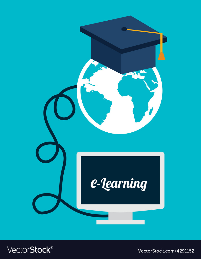E-learning concept Royalty Free Vector Image - VectorStock
