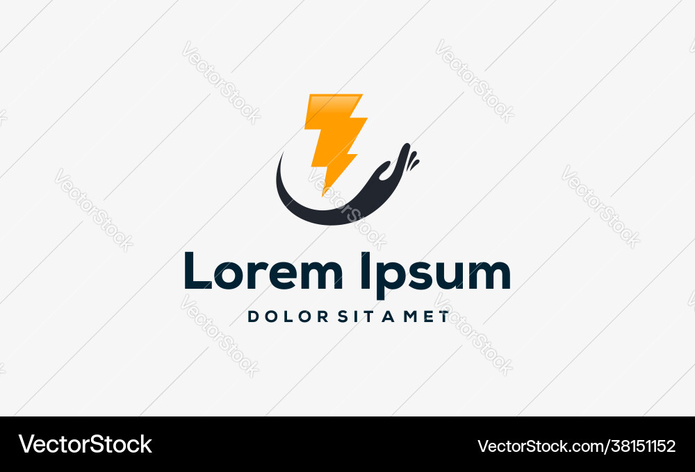 Electric care logo designs power Royalty Free Vector Image