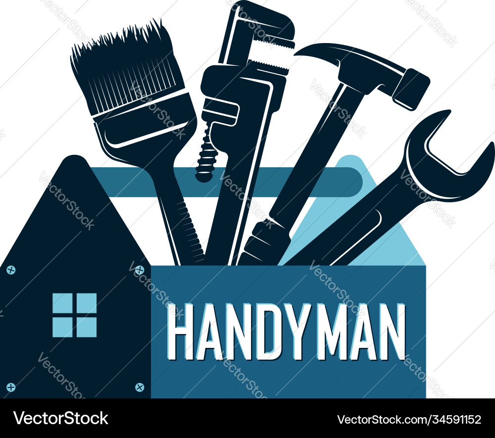 Handyman repair symbol Royalty Free Vector Image