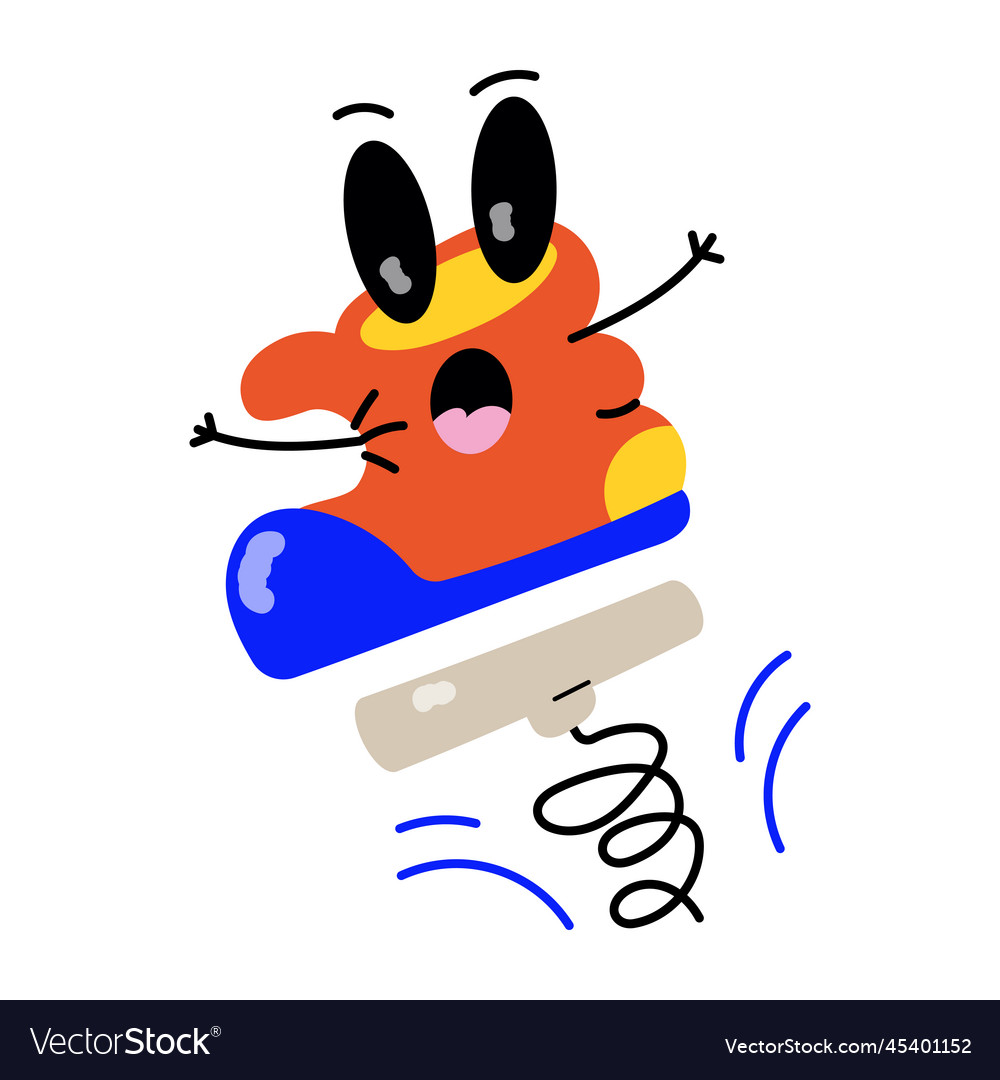 Jumping spring Royalty Free Vector Image - VectorStock