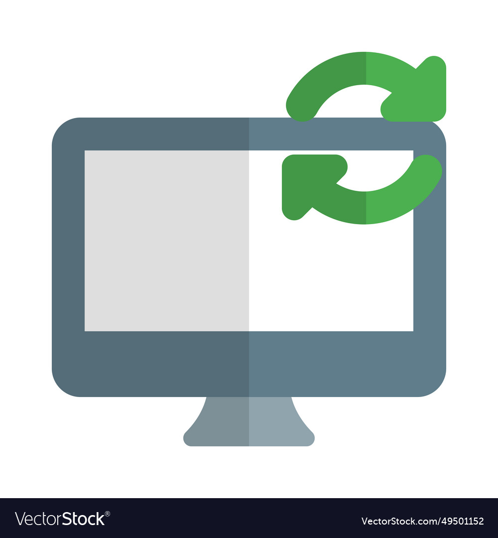 Repeating task or process on desktop computer Vector Image