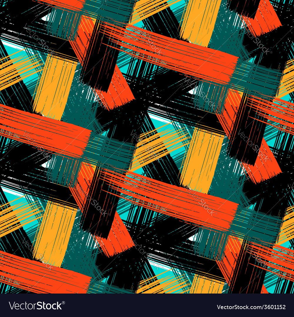 Seamless bold plaid pattern Royalty Free Vector Image