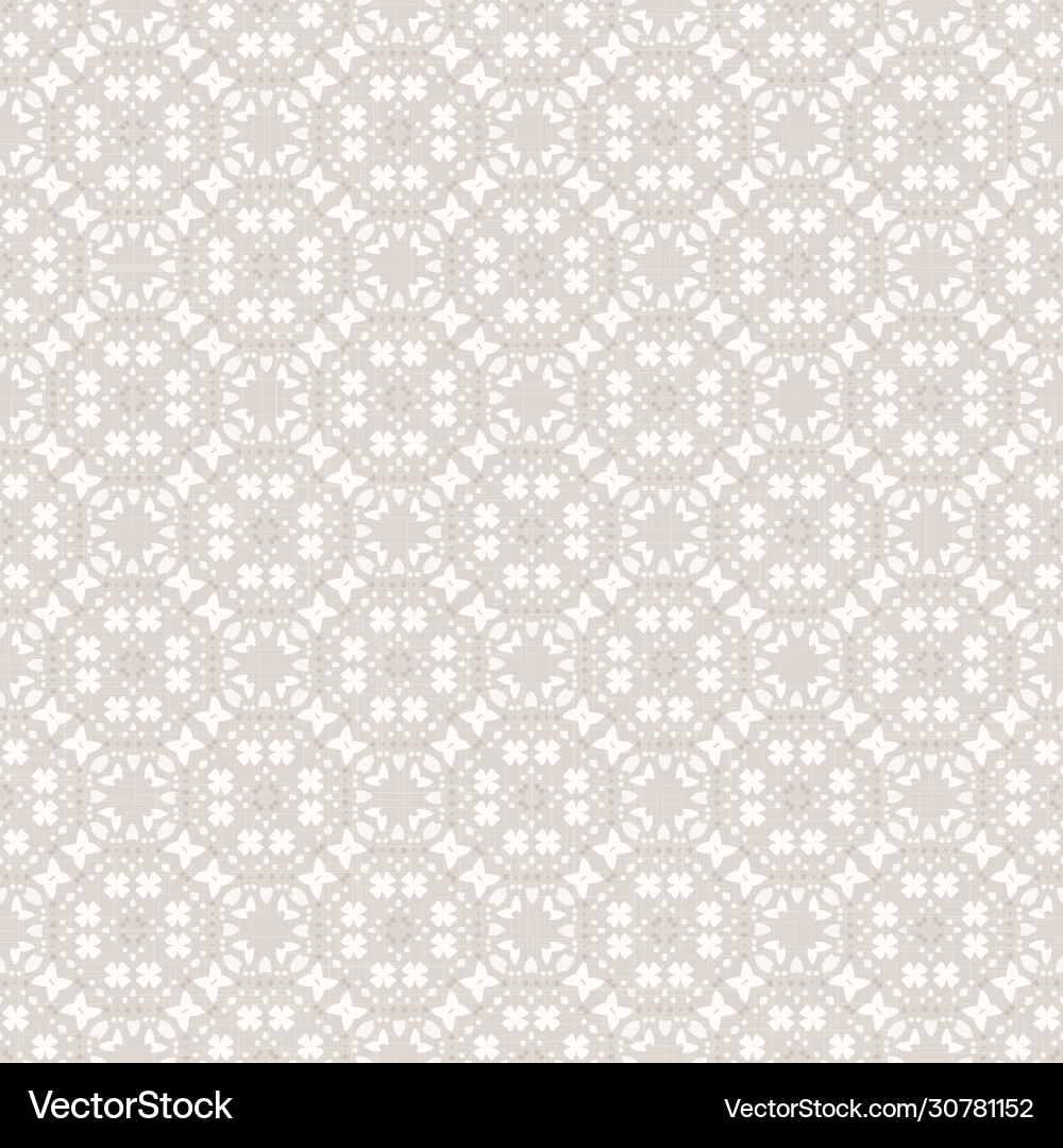 Seamless daisy pattern in french cream linen Vector Image