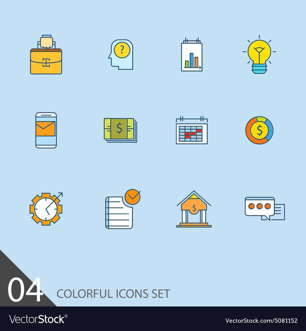 Set of thin line icons for your design Royalty Free Vector