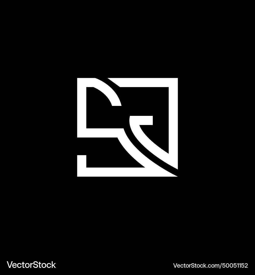 Sj letter logo design sj simple and modern logo Vector Image