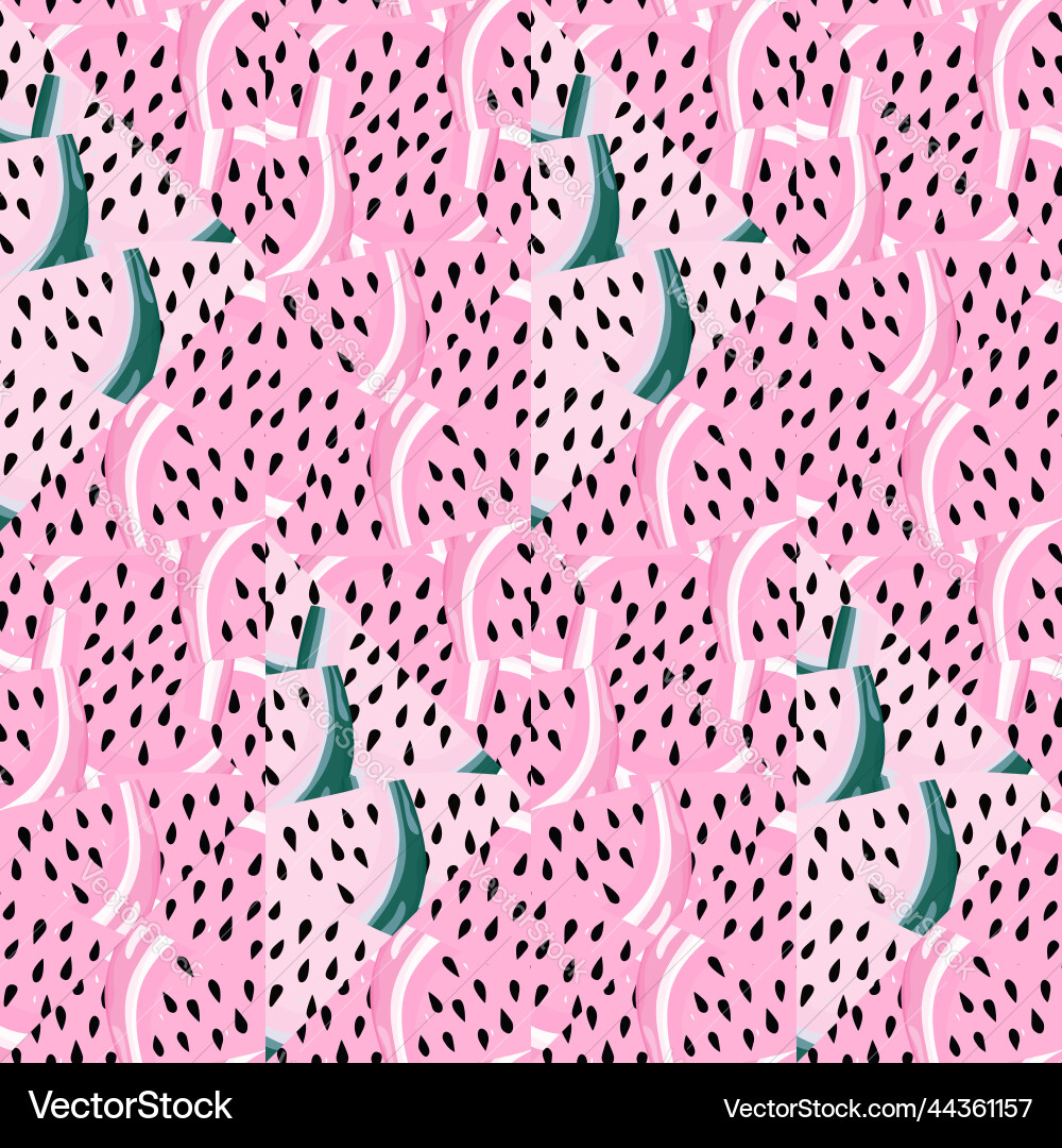 Abstract watermelon slices mosaic seamless Vector Image