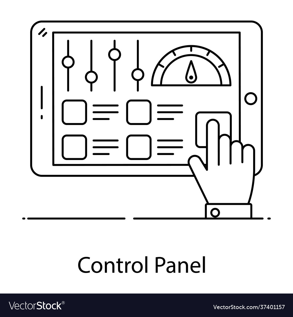 Control panel Royalty Free Vector Image - VectorStock