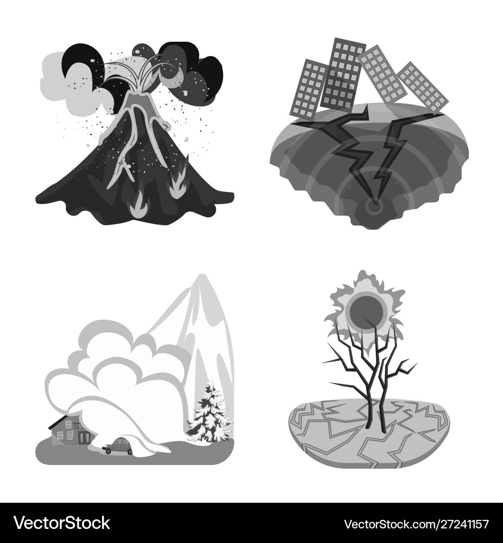 Design nature and apocalypse logo set Royalty Free Vector