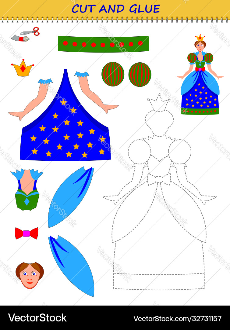 Educational page for little children printable Vector Image