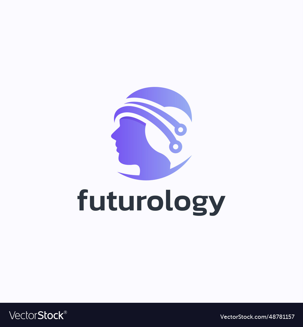 Future knowledge logo design technology Royalty Free Vector