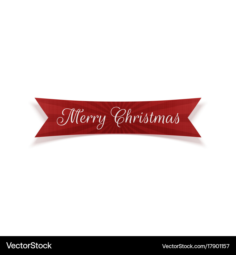 Merry christmas ribbon Royalty Free Vector Image