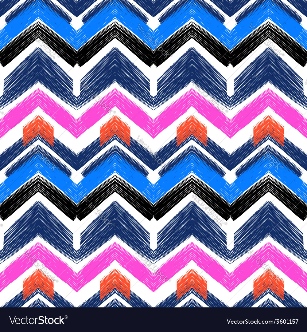 Multicolor hand drawn pattern zigzag Royalty Free Vector Multicolor hand drawn pattern zigzag Royalty Free Vector