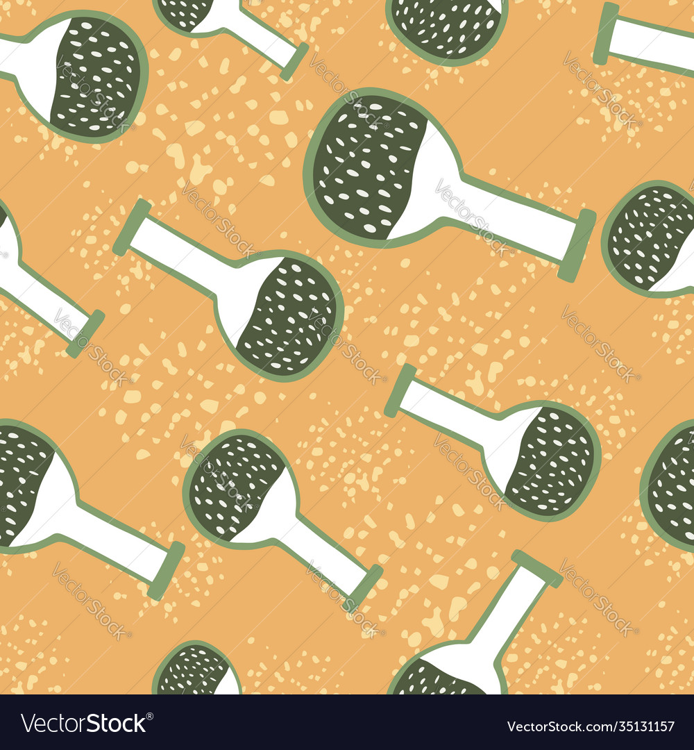 Random seamless doodle pattern with flask simple Vector Image
