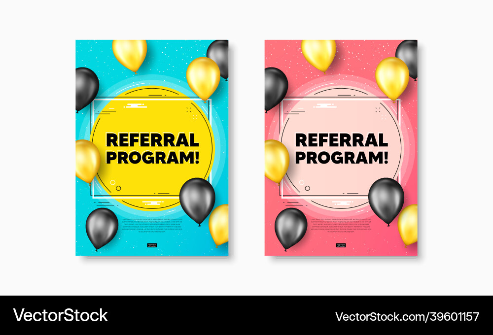Referral program symbol refer a friend sign Vector Image