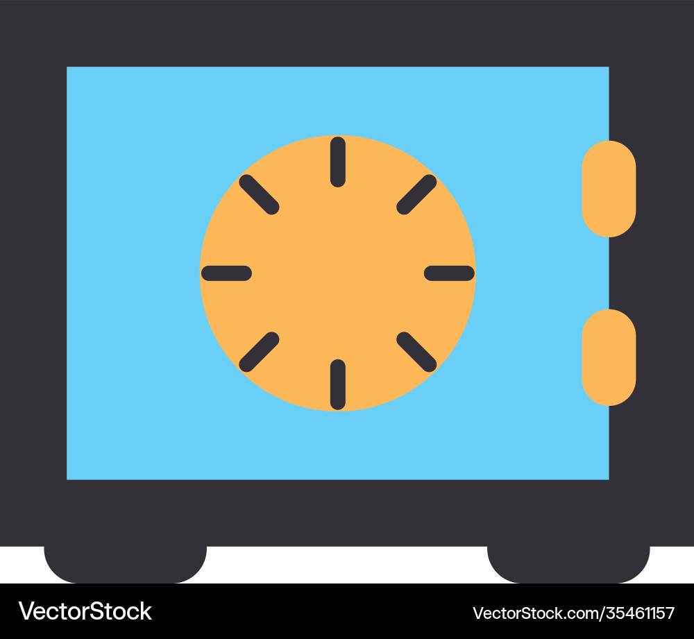 Safe with a blue color on white background Vector Image