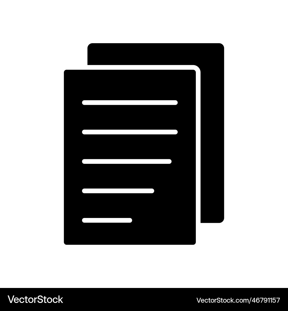 Sheet fill icon symbol black glyph icon Royalty Free Vector