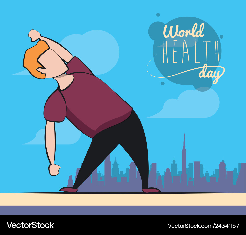 World healthy day card Royalty Free Vector Image