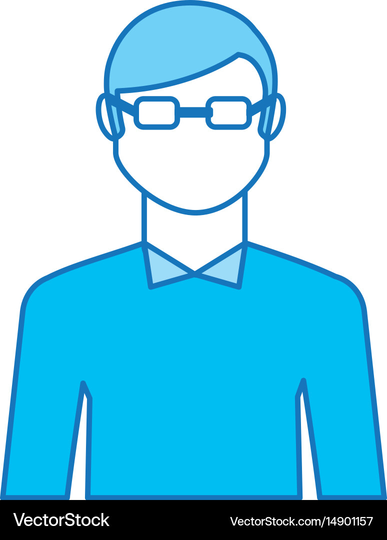 Young man with glasses avatar character Royalty Free Vector