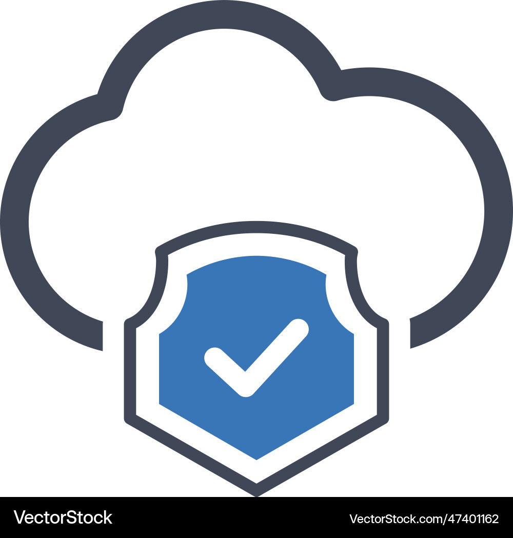 Cloud network protection icon Royalty Free Vector Image
