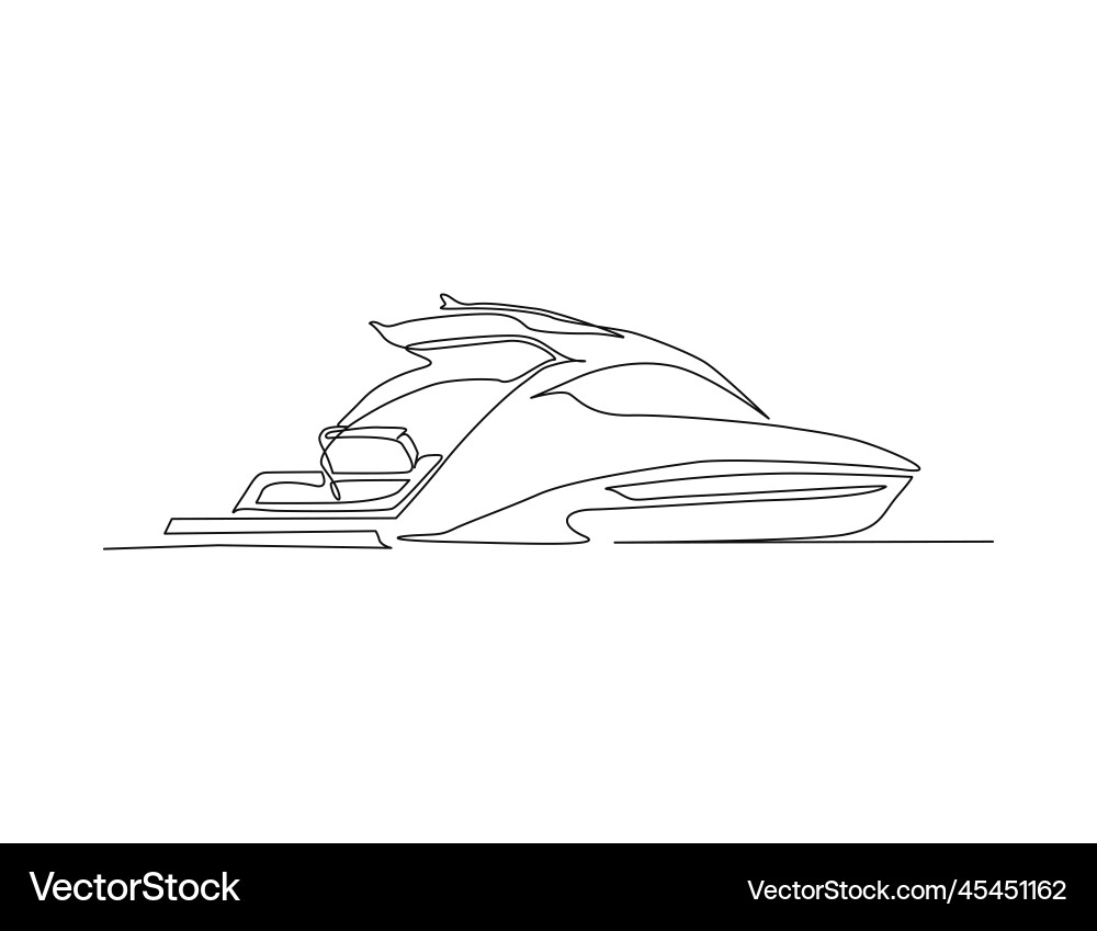 Continuous single line drawing art of luxury Vector Image