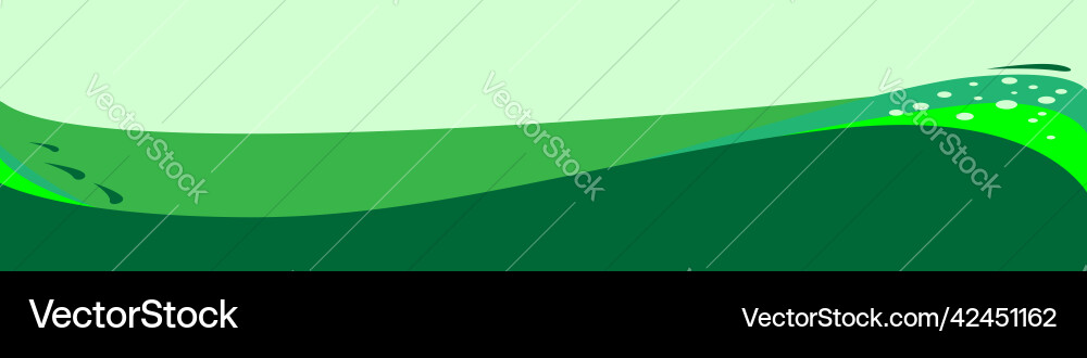 Green wide banner background Royalty Free Vector Image
