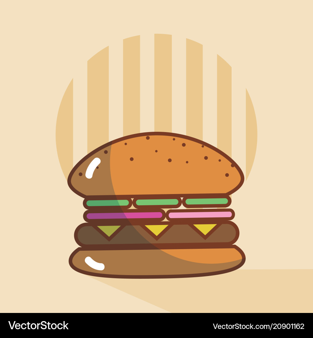 Hamburger food cartoon Royalty Free Vector Image
