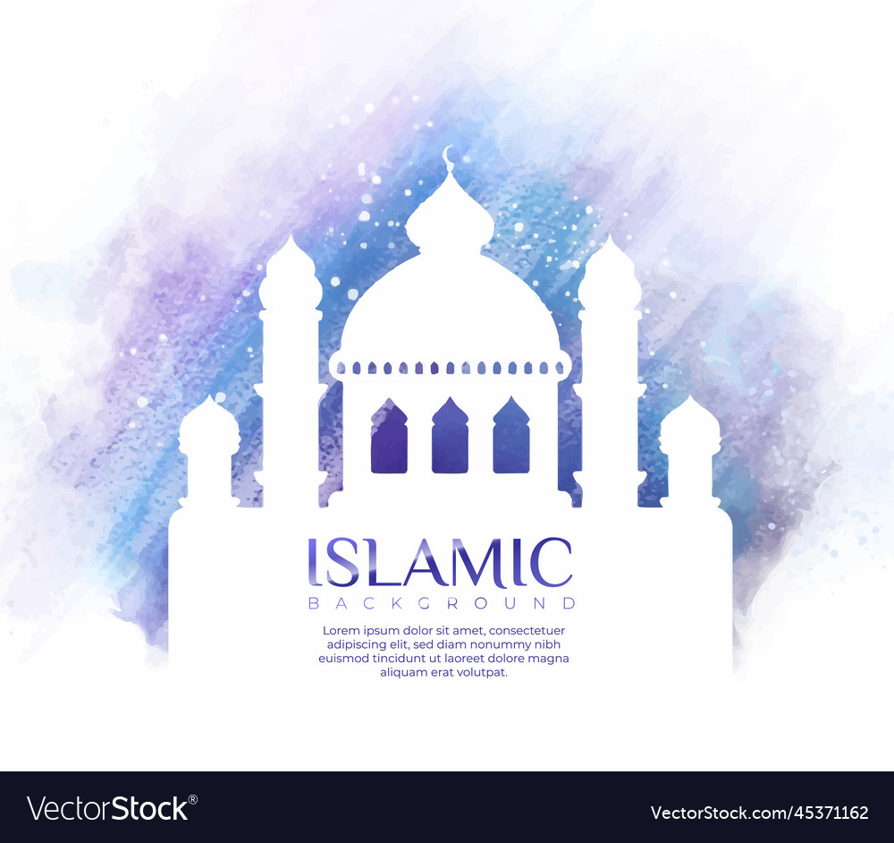 Hand-drawn islamic celebration background Vector Image