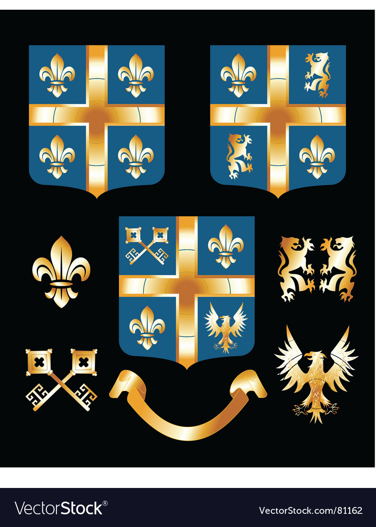 Heraldic elements Royalty Free Vector Image - VectorStock