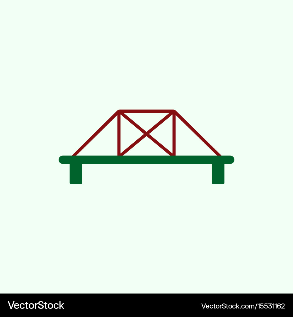Metal cable suspension bridge modern Royalty Free Vector