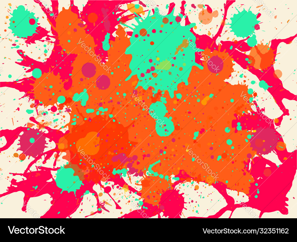 Paint splashes background Royalty Free Vector Image