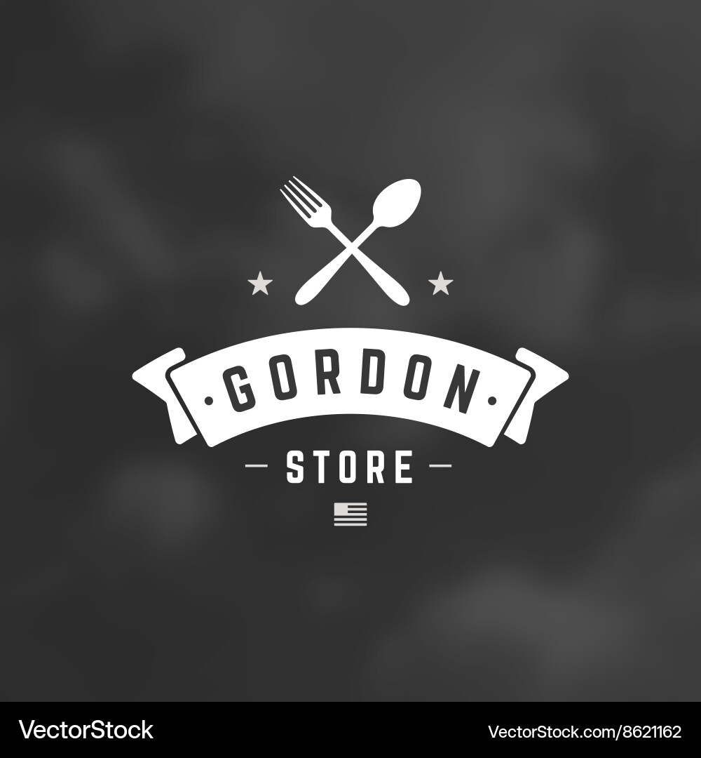 Restaurant shop design element in vintage style Vector Image
