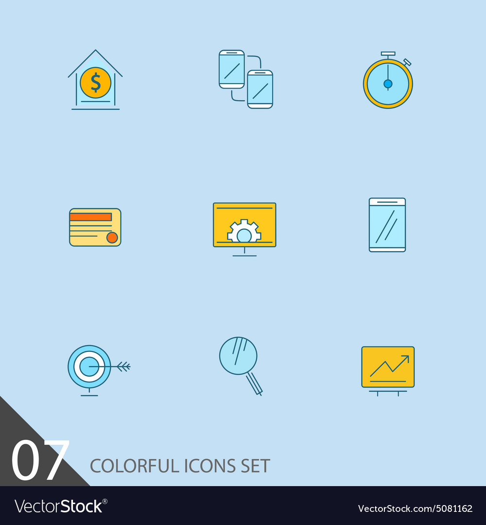 Set of thin line icons for your design Royalty Free Vector